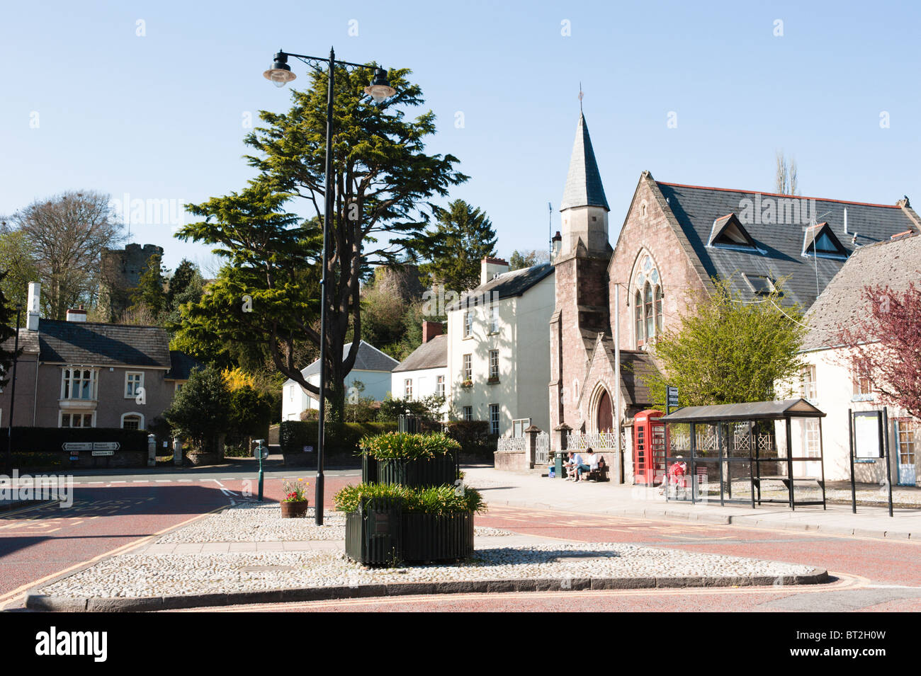 Twyn Square in Usk in Monmouthshire Stock Photo - Alamy