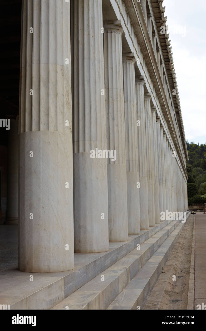 Stoa of Attalos Ancient Agora Athens Greece Stock Photo - Alamy