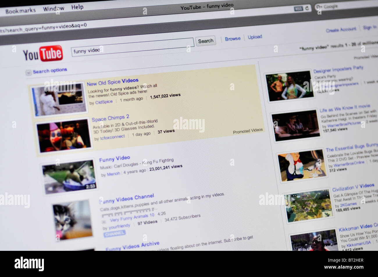 Youtube website funny videos hi-res stock photography and images - Alamy