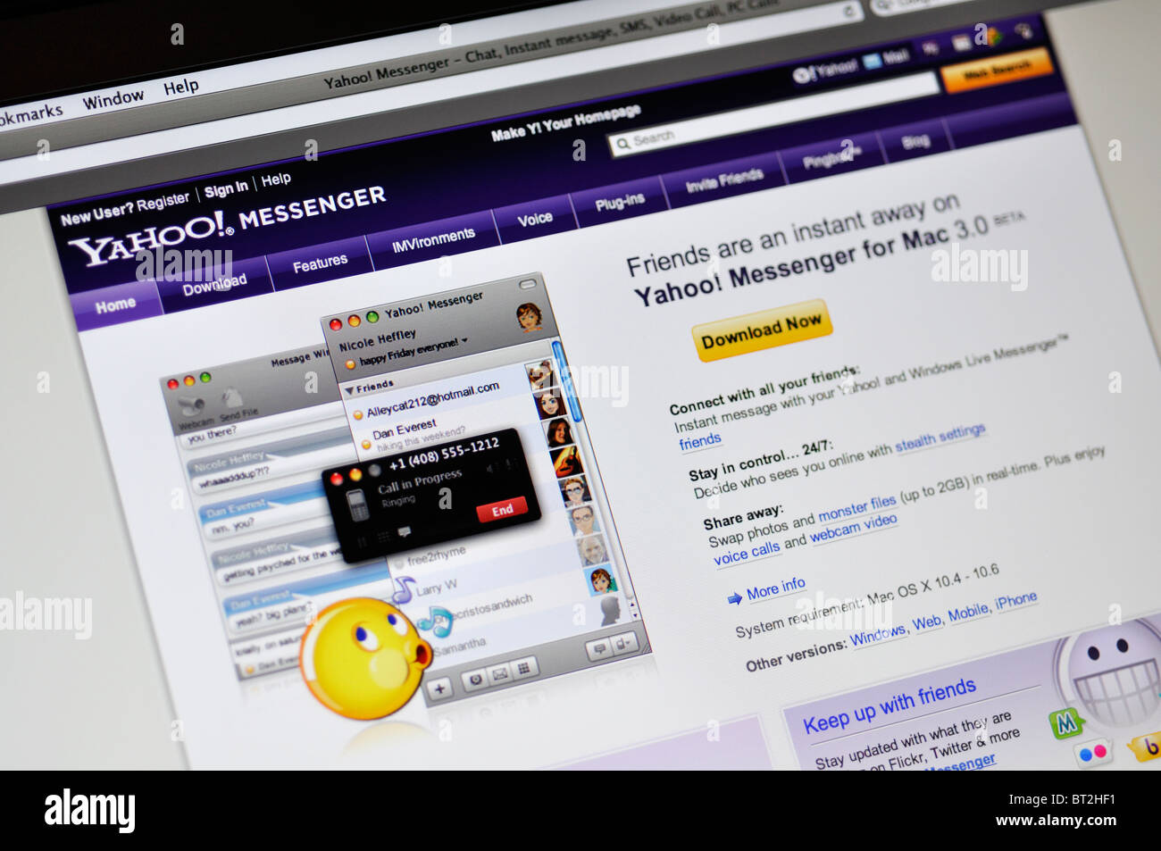Yahoo messenger website Stock Photo - Alamy