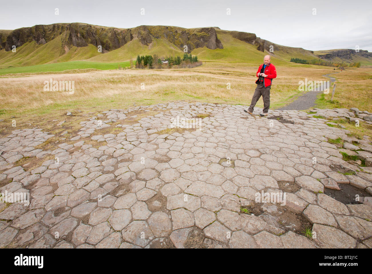 The church floor, a flat area of columnar jointing in Basalt rock at ...