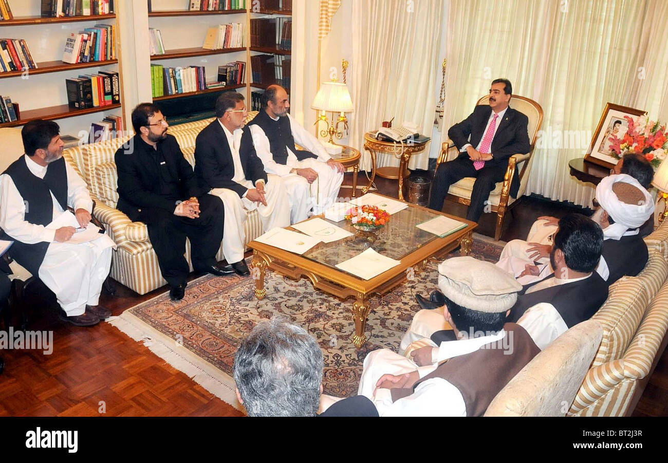 Prime Minister, Syed Yousuf Raza Gilani in meeting with Balochistan ...