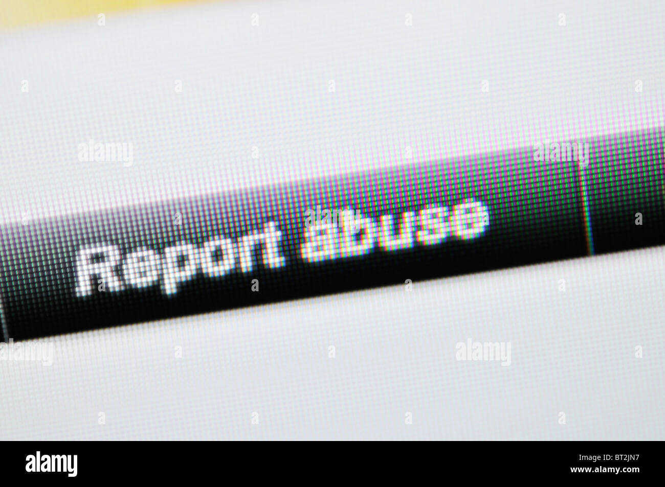 Report abuse button on website screen Stock Photo - Alamy