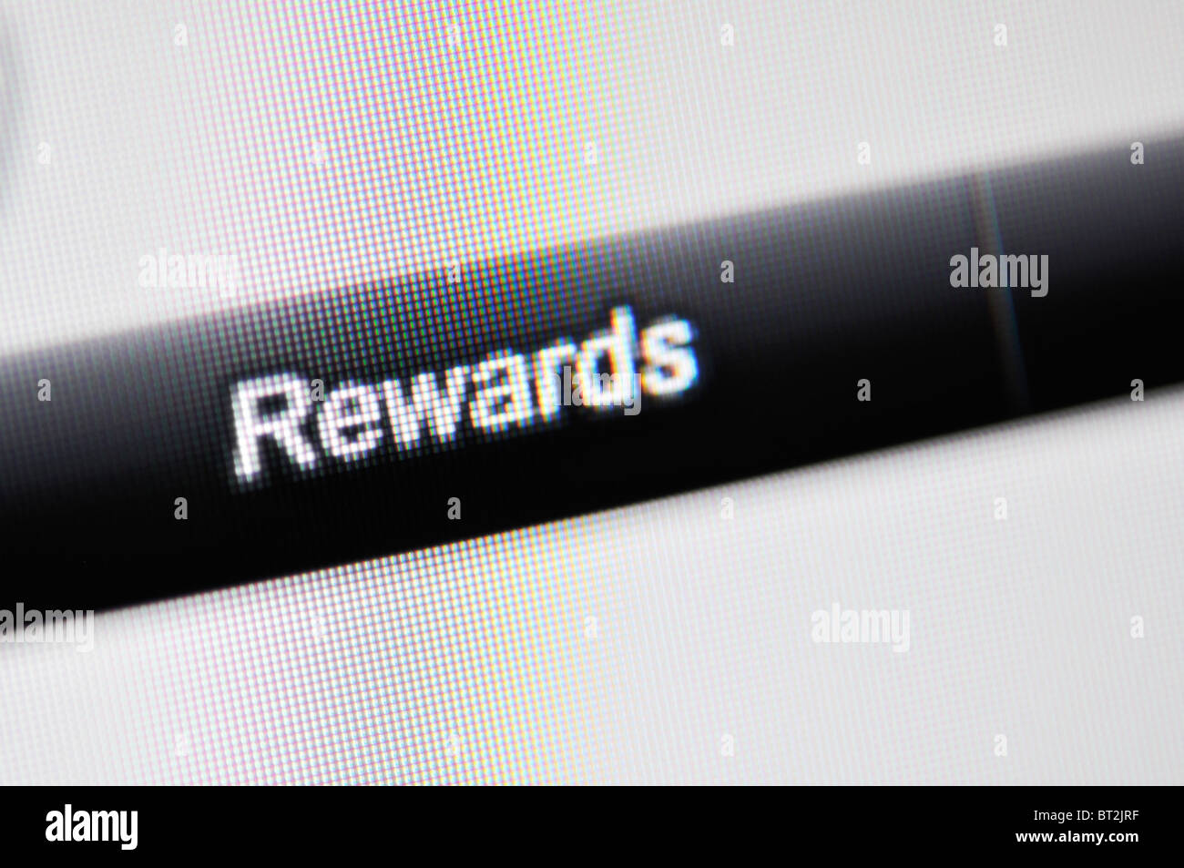 Rewards button on website screen Stock Photo - Alamy