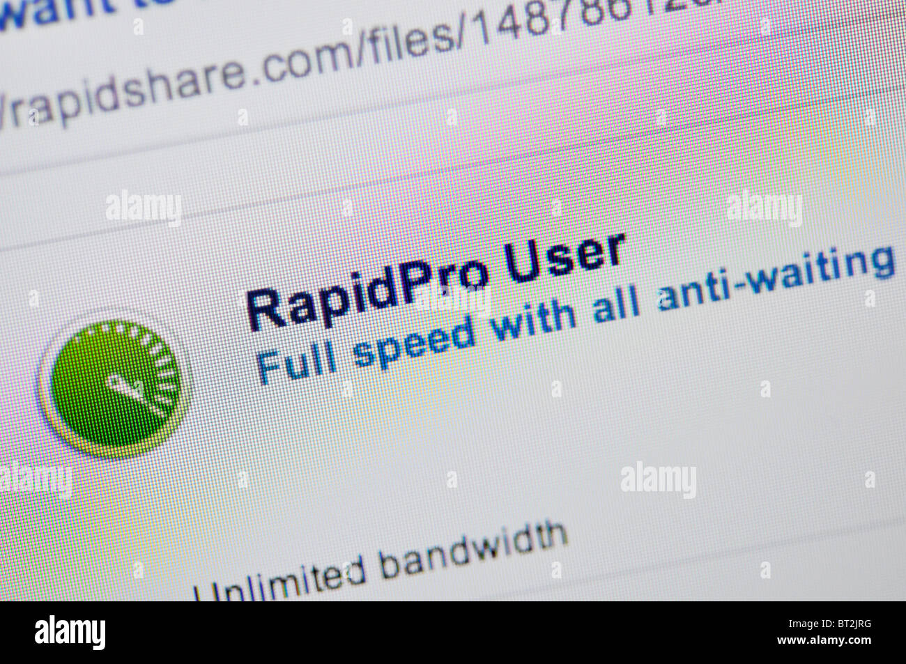 Rapidshare file sharing website Stock Photo - Alamy
