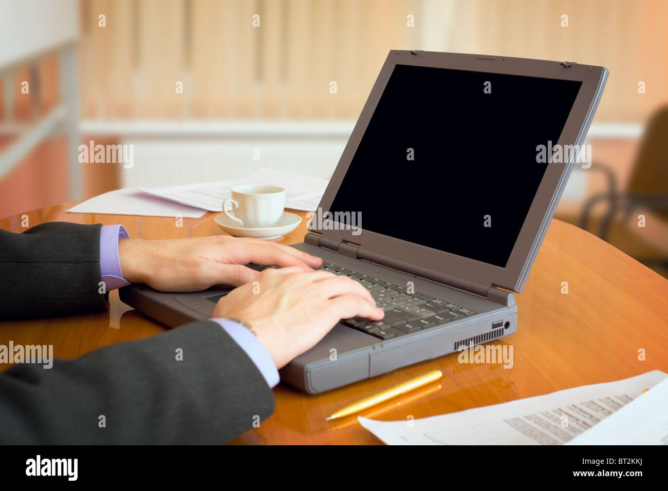 The business people planning on the laptop Stock Photo - Alamy