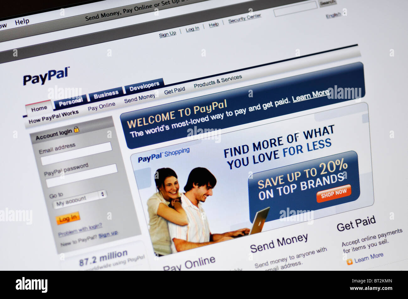 Pay pal website hi-res stock photography and images - Alamy