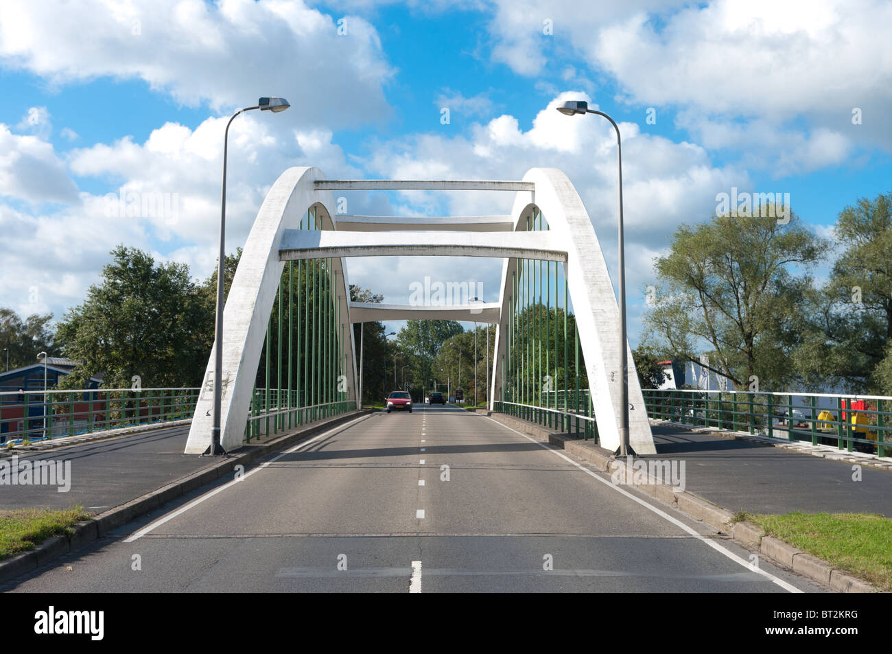 small arch bridge located in enschede Stock Photo - Alamy