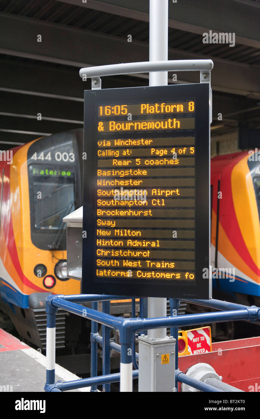 Waterloo train station sign hi-res stock photography and images - Alamy