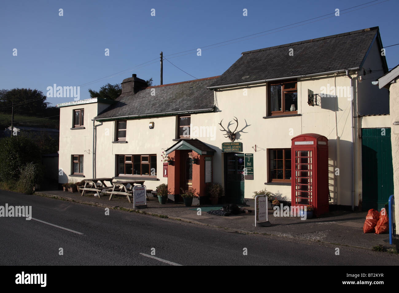 Challacombe Village Post Office and General Store Stock Photo - Alamy