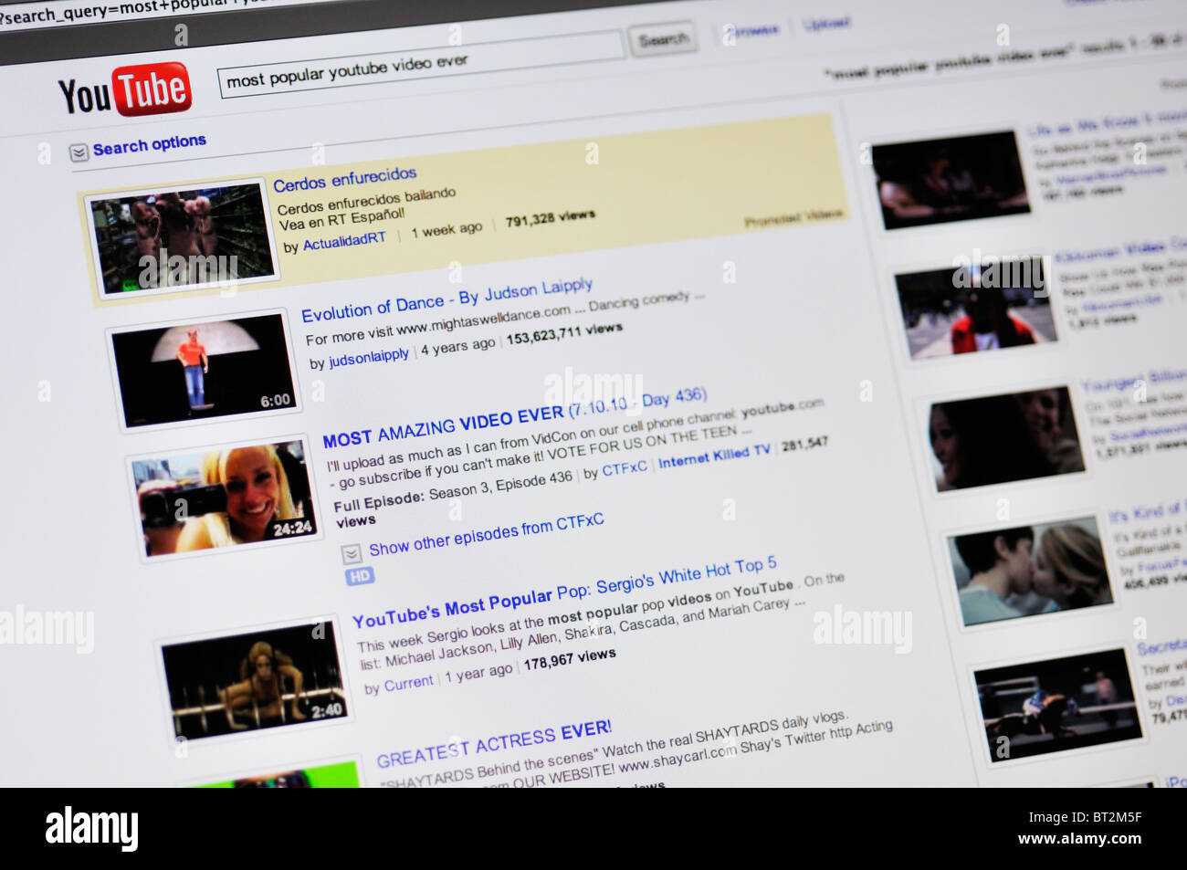 Youtube website funny videos hi-res stock photography and images - Alamy