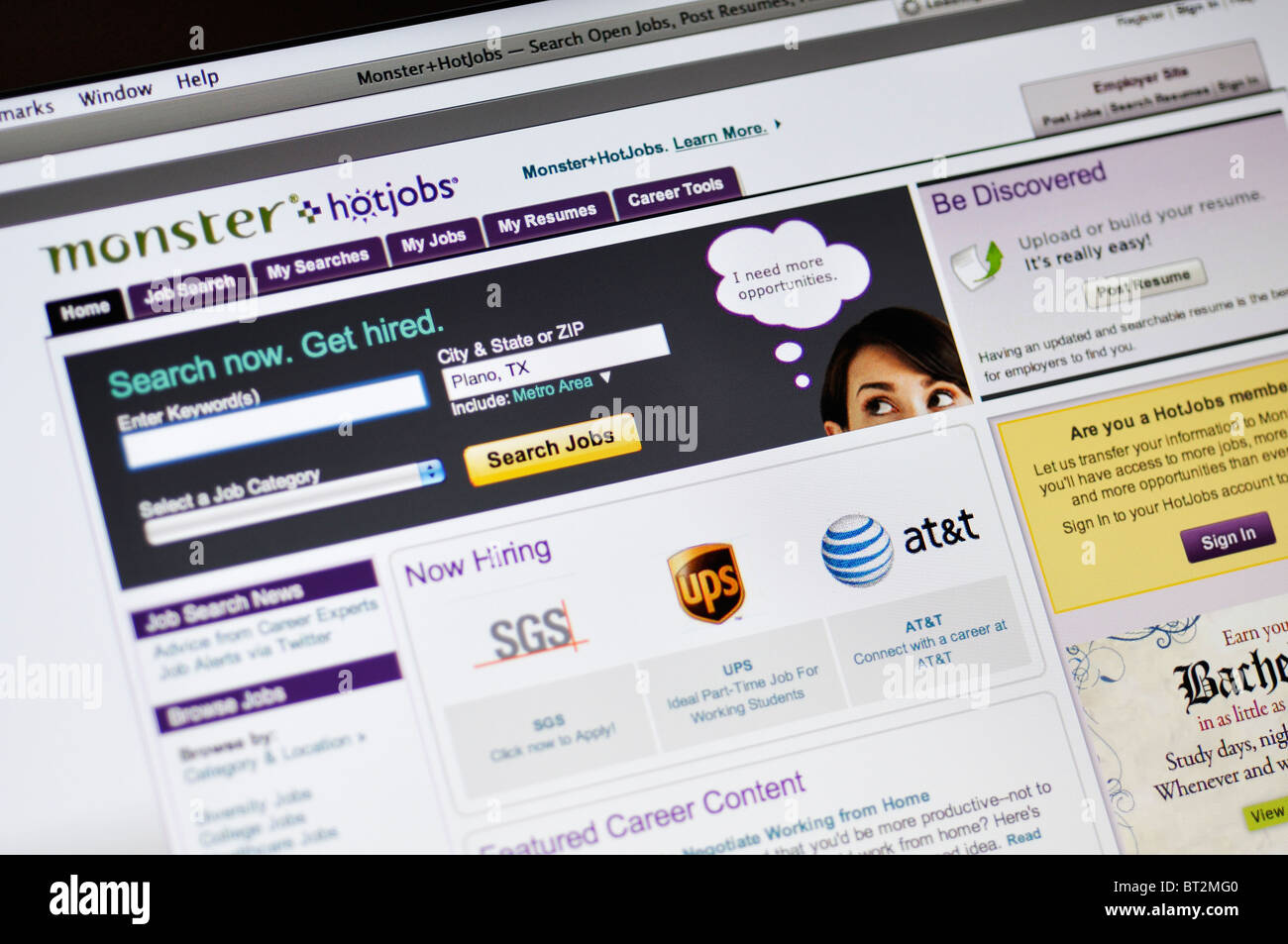 Monster job search hi-res stock photography and images - Alamy