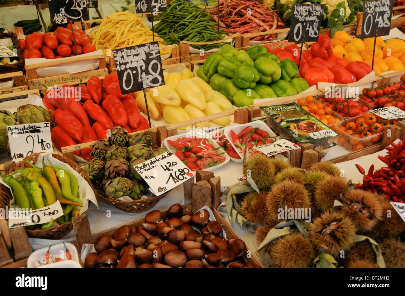 Food Market Display Stock Photo - Alamy