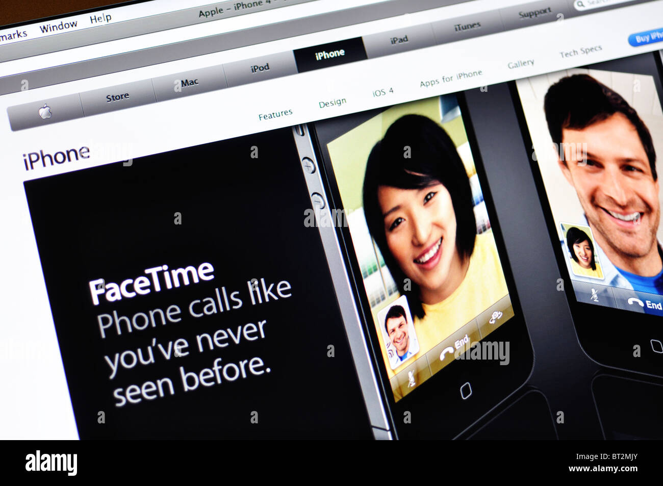 Apple store website showing iPhone Stock Photo - Alamy
