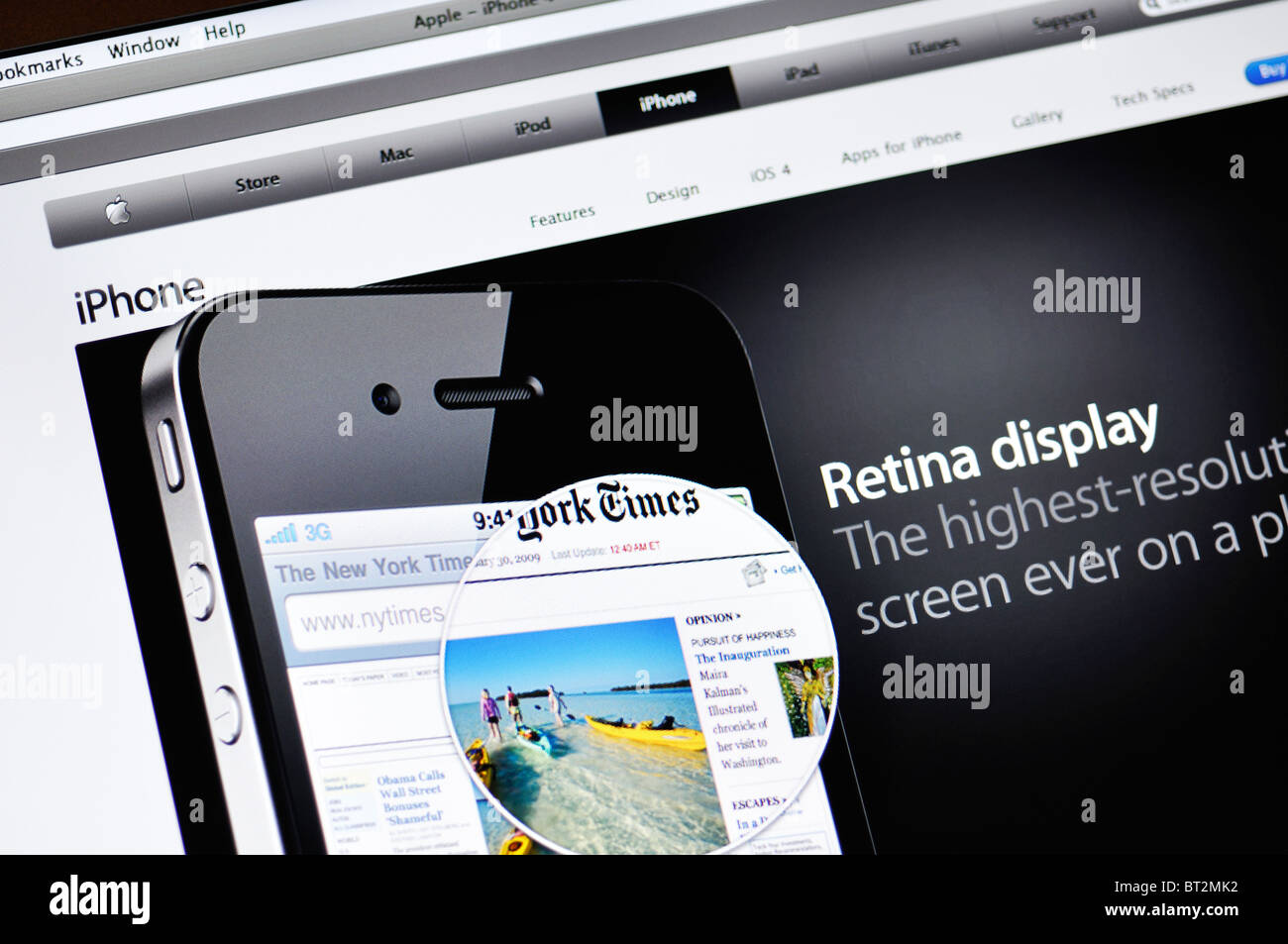 Apple store website showing iPhone Stock Photo - Alamy