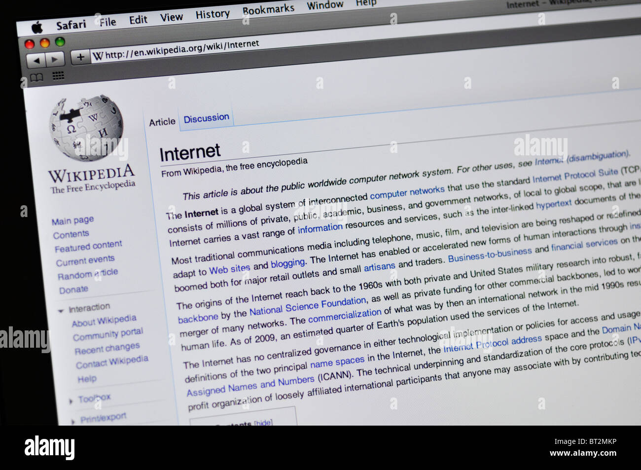 Wikipedia website screenshot hi-res stock photography and images - Alamy