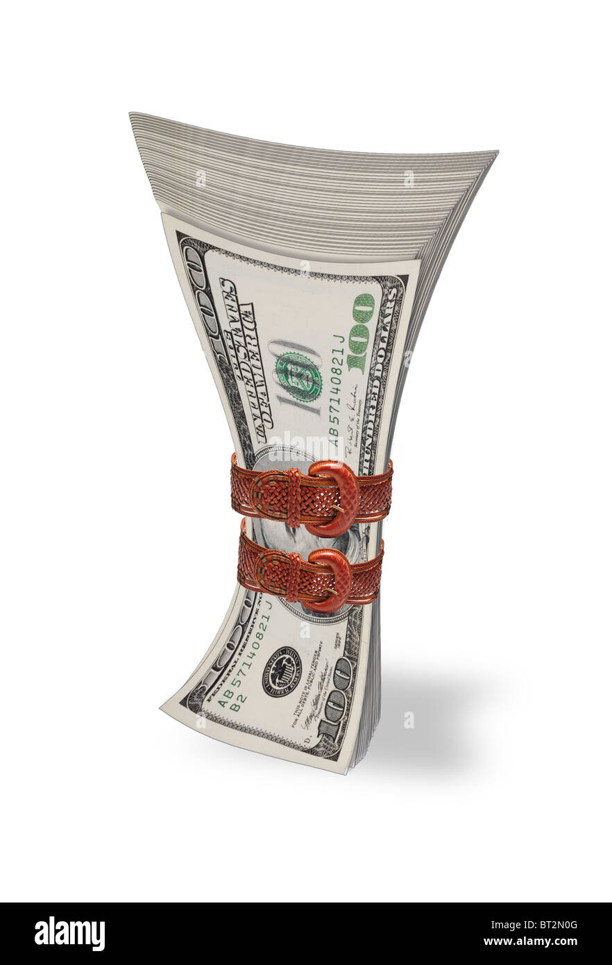 Stack of money being squeezed Stock Photo - Alamy