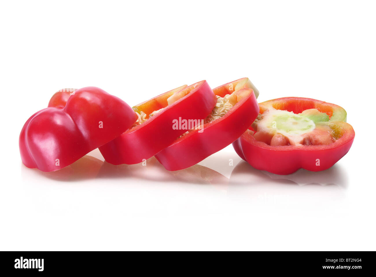 Sliced chili pepper Cut Out Stock Images & Pictures - Alamy