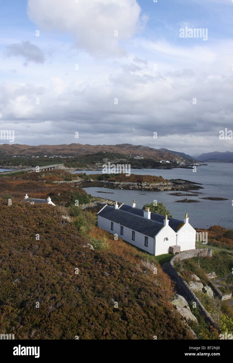 lighthouse cottage on Eilean Ban Scotland October 2010 Stock Photo - Alamy