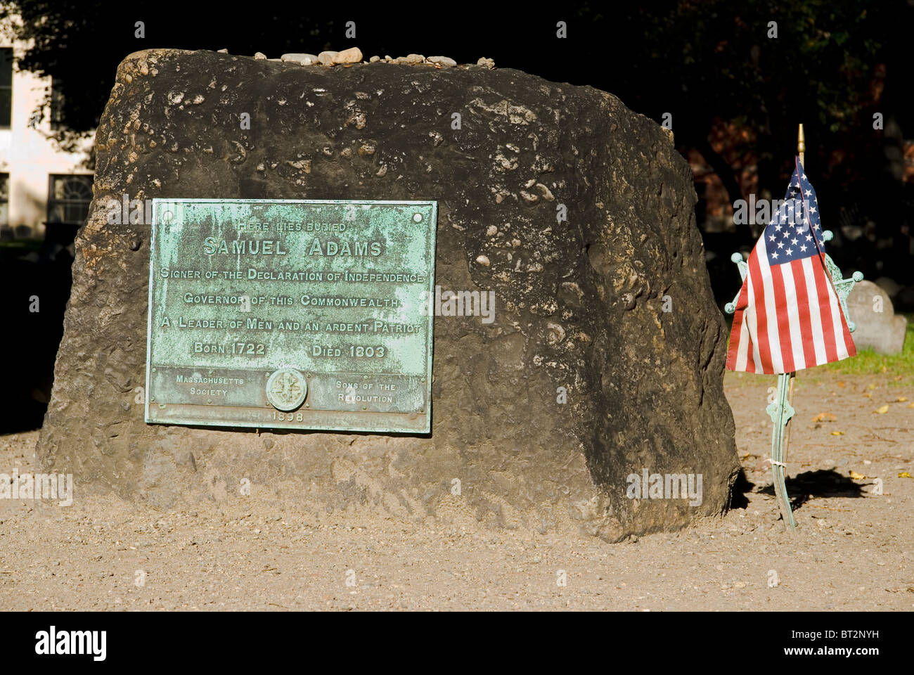 Grave of Samuel Adams, signer of the declaration of independence ...