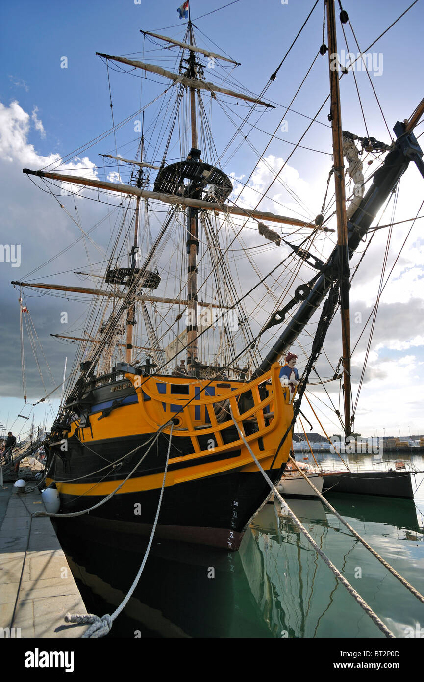 The Grand Turk / Etoile du Roy, a three-masted frigate replica of HMS ...