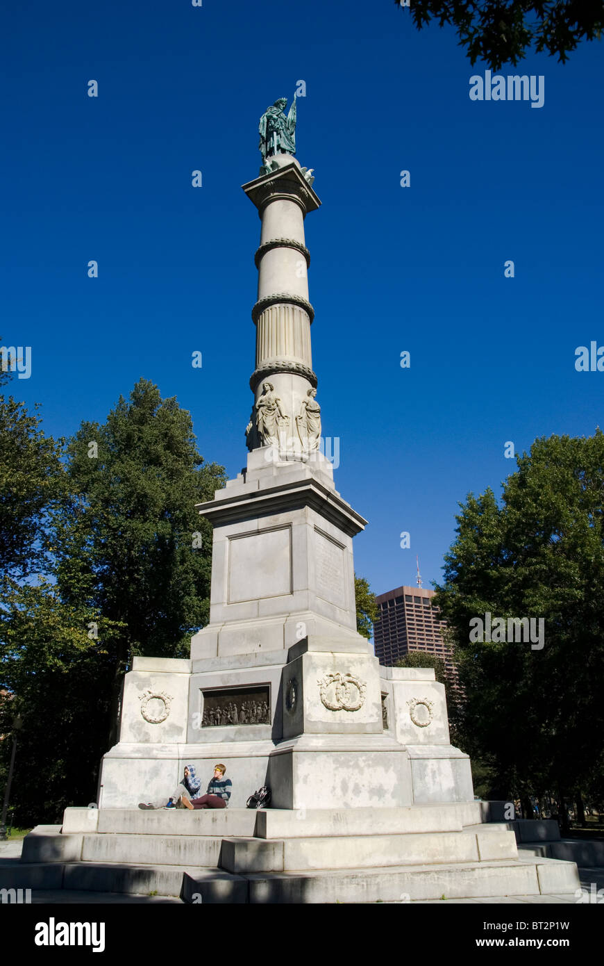 Soldiers' and Sailors' Monument, Boston Common Stock Photo - Alamy