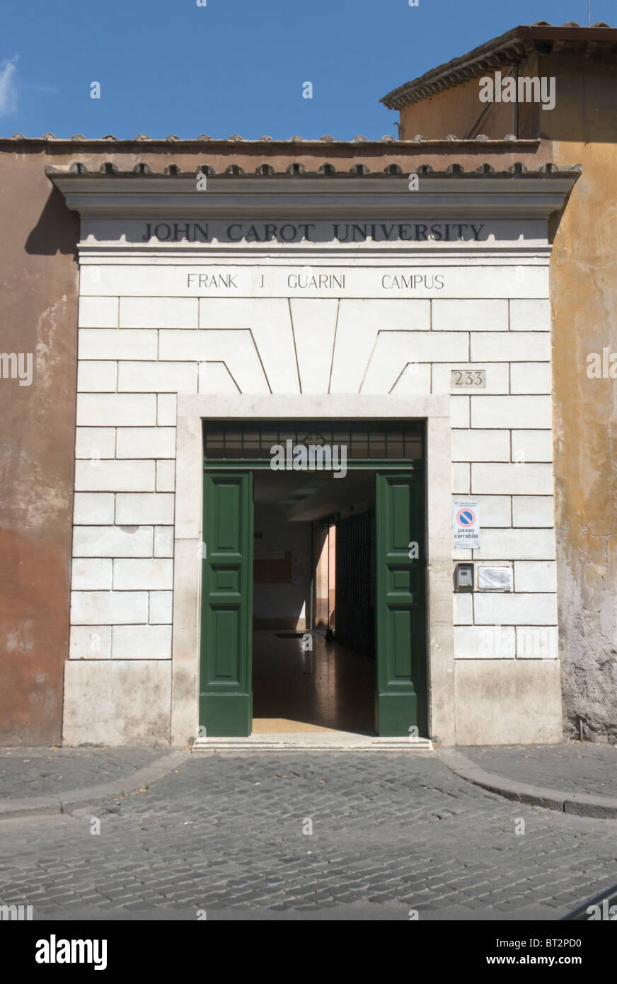 Entrance to Guarini campus, John Cabot University, Rome Stock Photo - Alamy