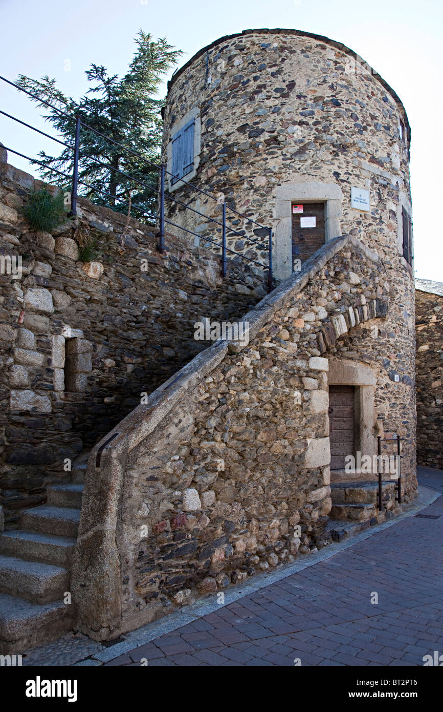 Remains of castle now a museum Llivia Catalunya Spain Stock Photo - Alamy