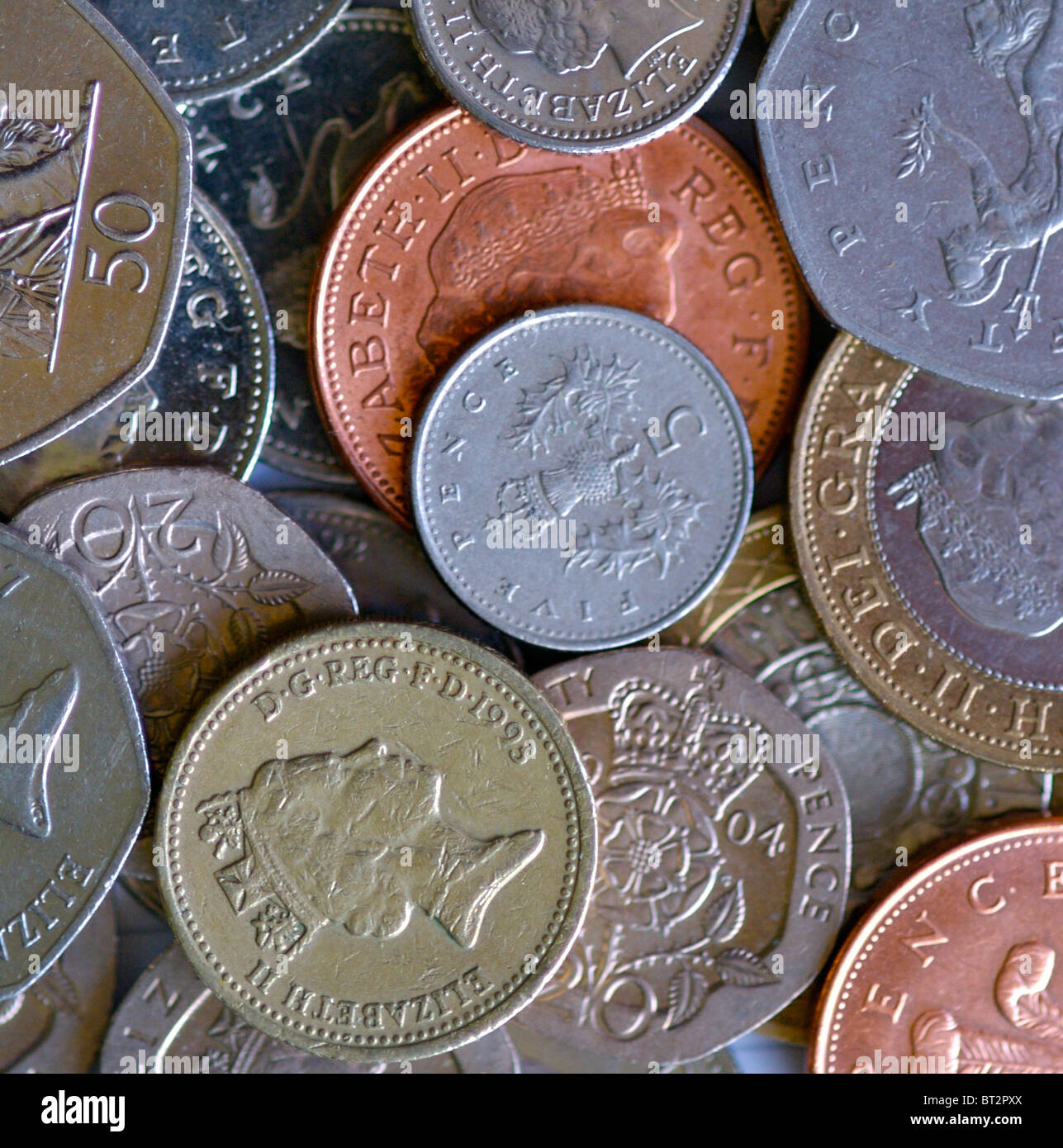 Coins laying flat hi-res stock photography and images - Alamy