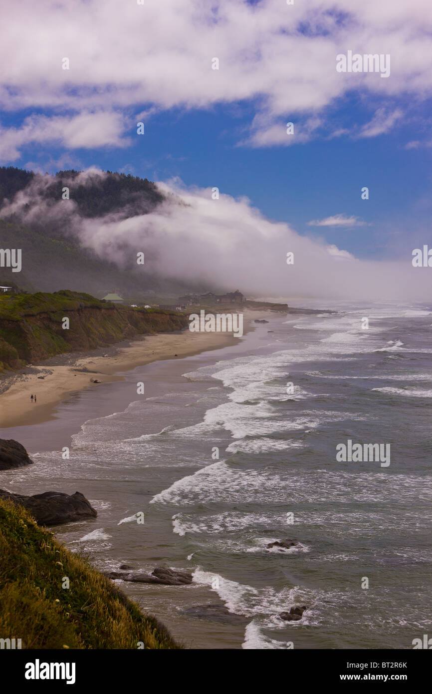 YACHATS, OREGON, USA - Central Oregon coast, from Brays Point, at Cape ...