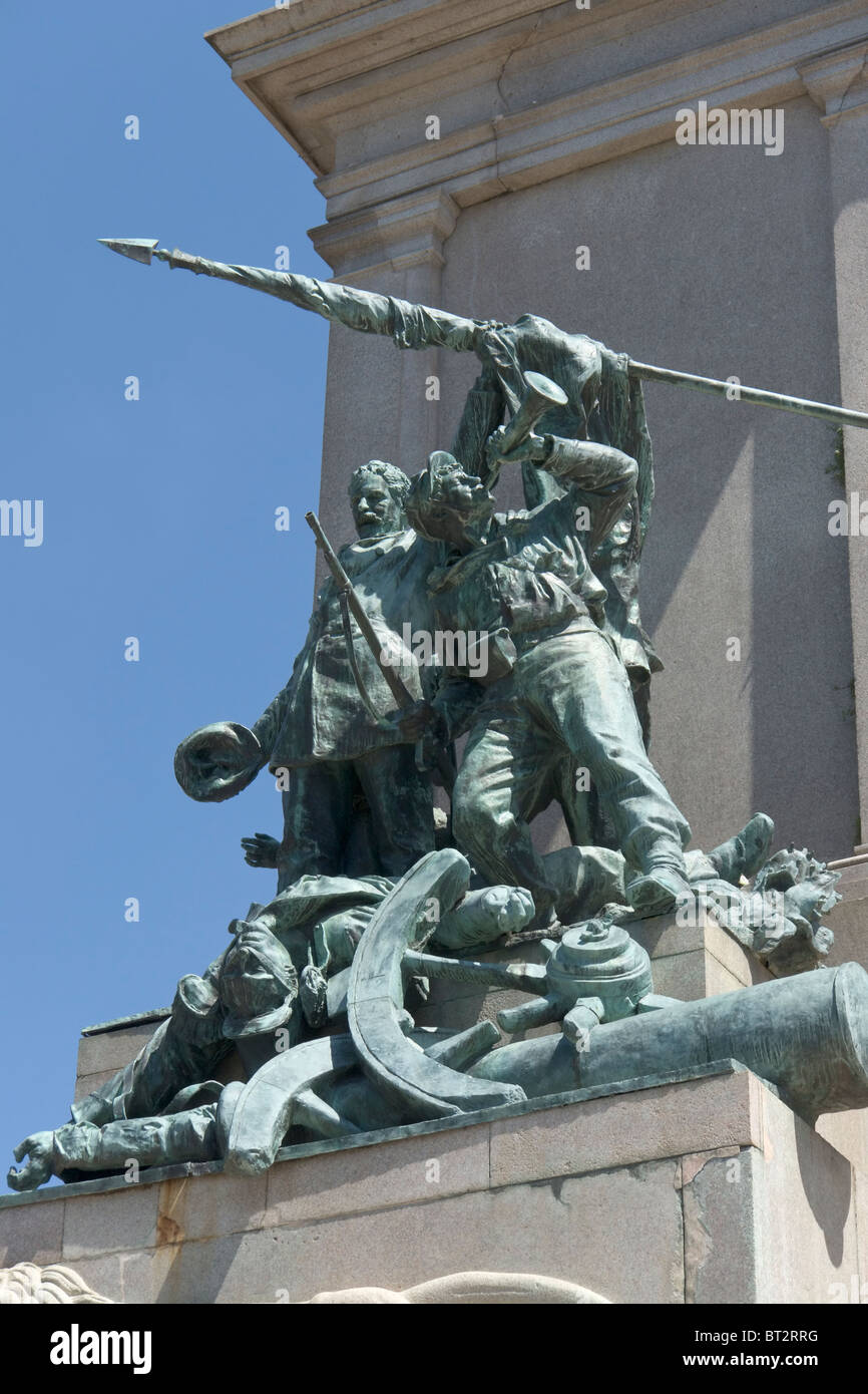 Bronze group La Battaglia di Calatafimi, Garibaldi monument, Rome Stock ...