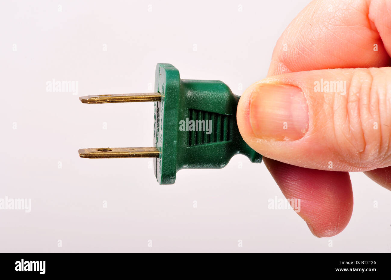 Green power plug hi-res stock photography and images - Alamy