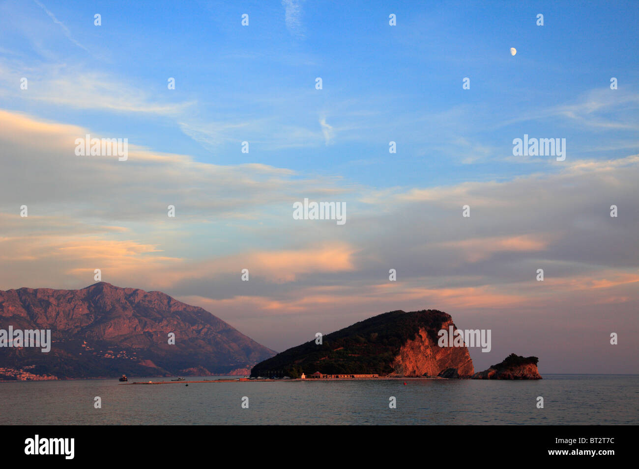 Montenegro, Budva, St Nikola Island, sunset, scenery Stock Photo - Alamy