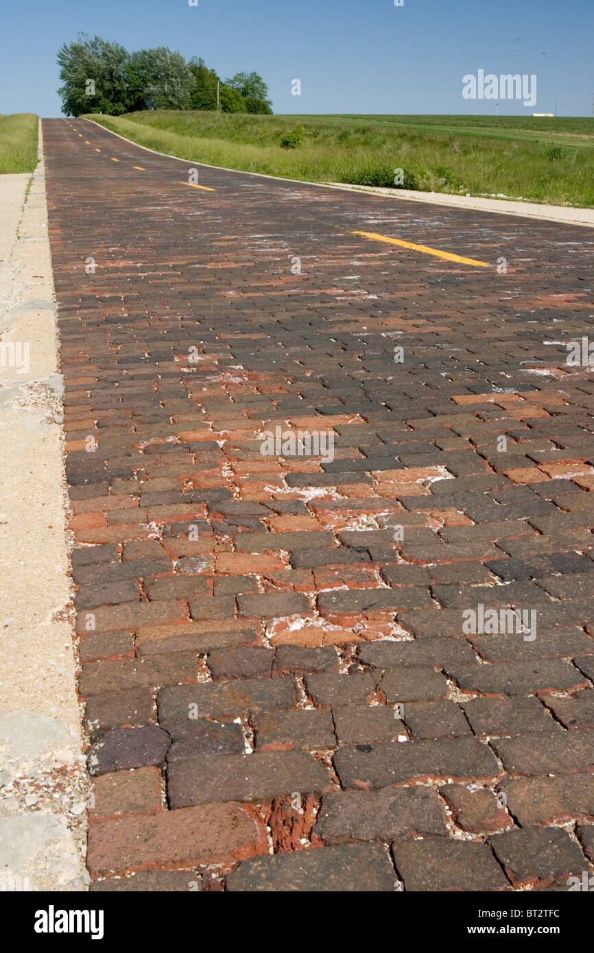 Some of the original sections of Route 66 were hand laid brick such as ...