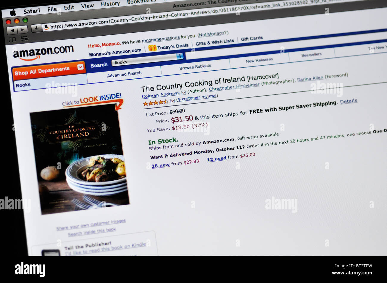 Cook online shopping screen hi-res stock photography and images - Alamy