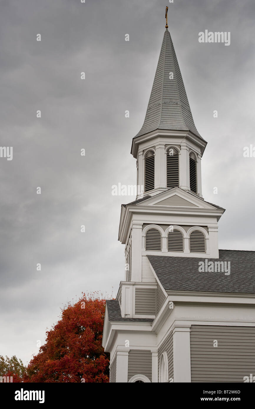 Fall Colors by Church Stock Photo - Alamy