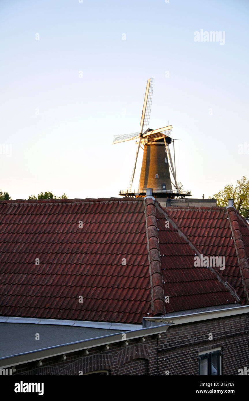 Molen de Valk, windmill museum in Leiden, Netherlands Stock Photo - Alamy