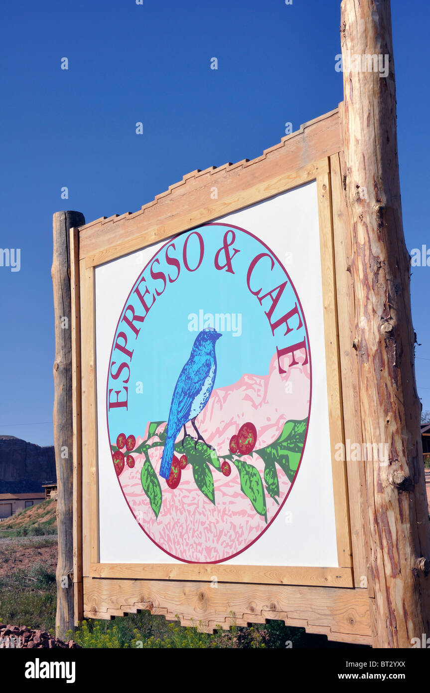Espresso Cafe, Bluff, Utah, USA Stock Photo - Alamy