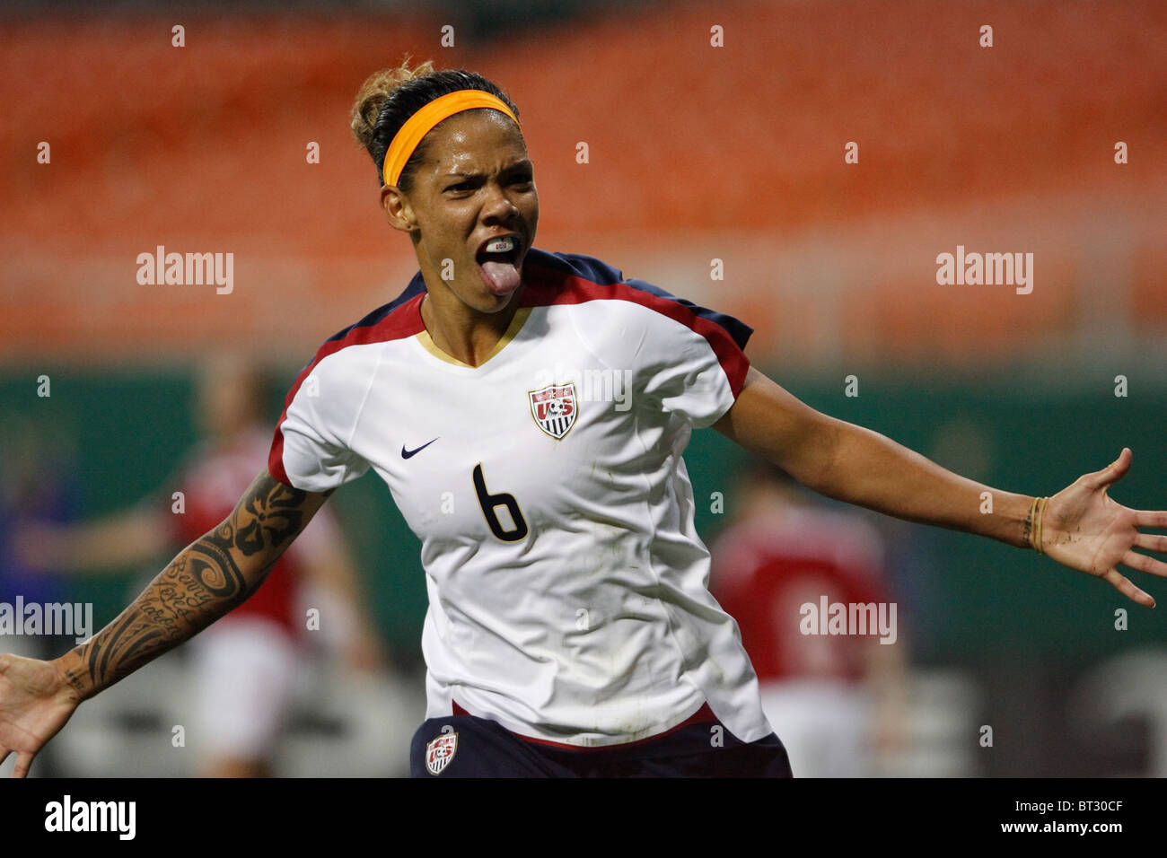 WASHINGTON, DC - MAY 10: United States forward Natasha Kai celebrates ...