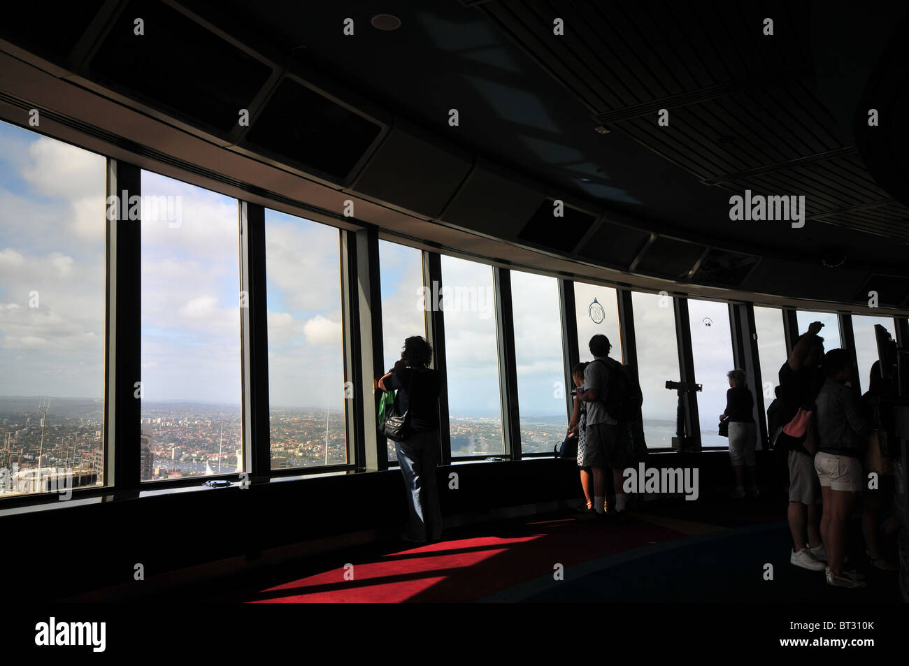 Australia, New South Wales, Sydney. Interior of the observation deck of ...