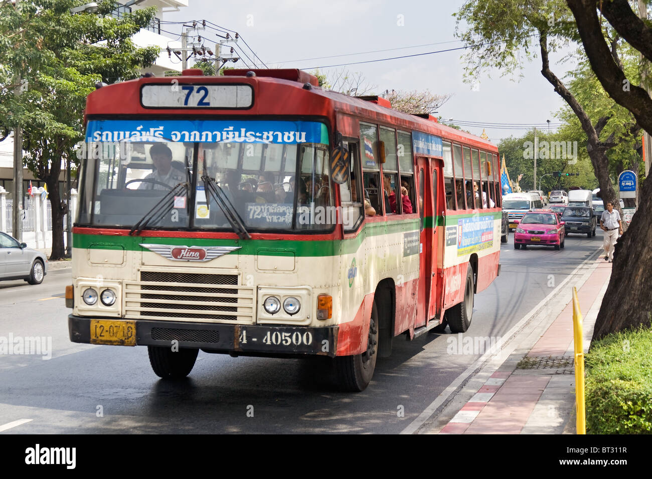 city bus in center Bangkok Stock Photo - Alamy