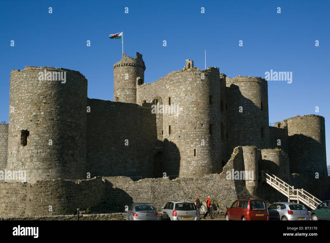 Wales Gwynedd Harlech castle Stock Photo - Alamy
