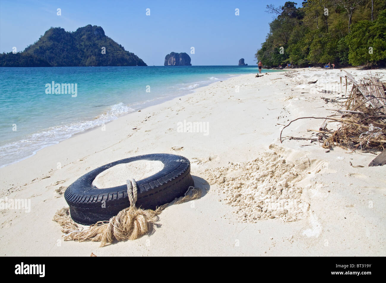 tire on the beach Stock Photo - Alamy