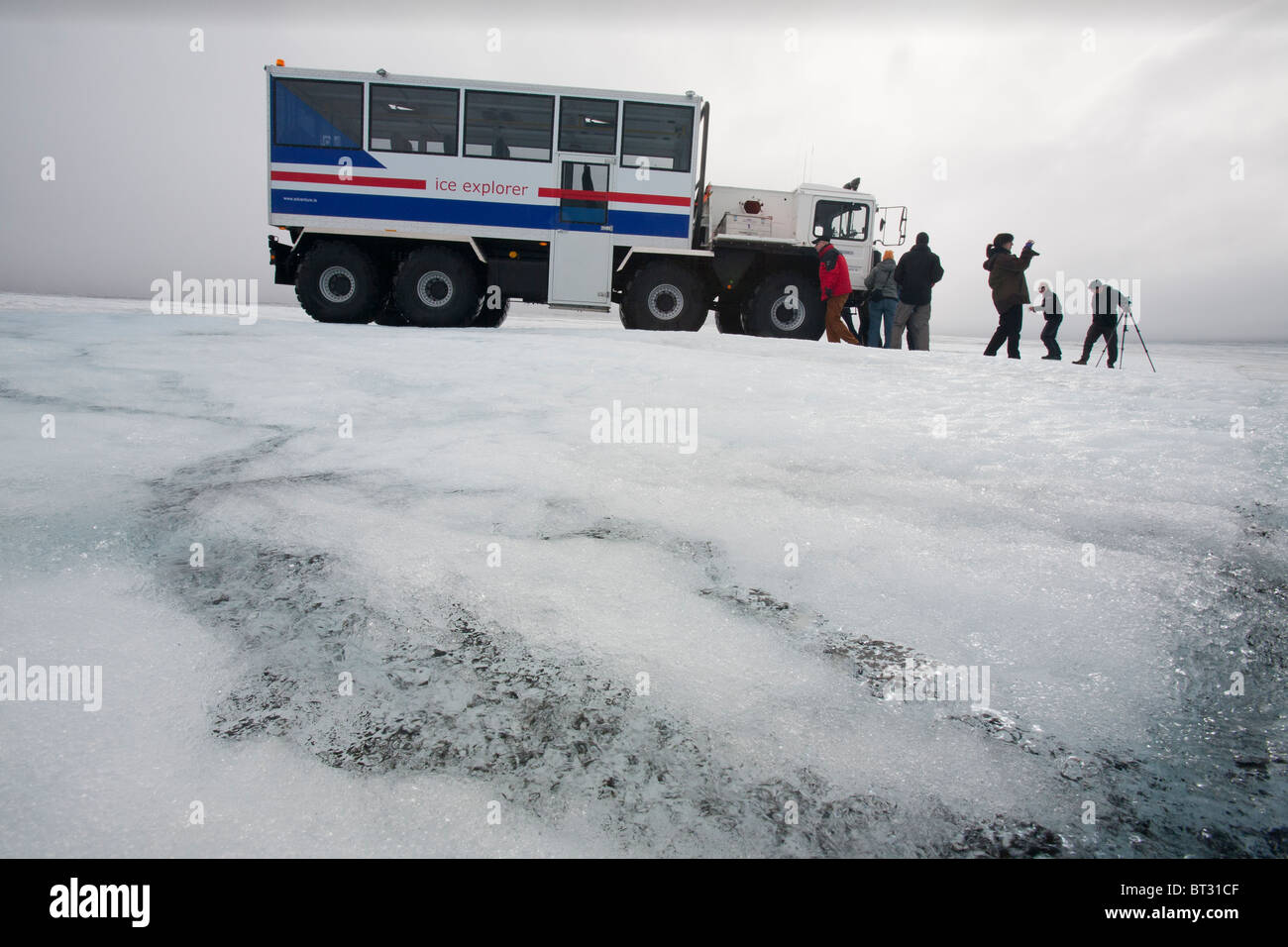 A twenty ton ice explorer truck owned and run by Arngrimur Hermannsson ...