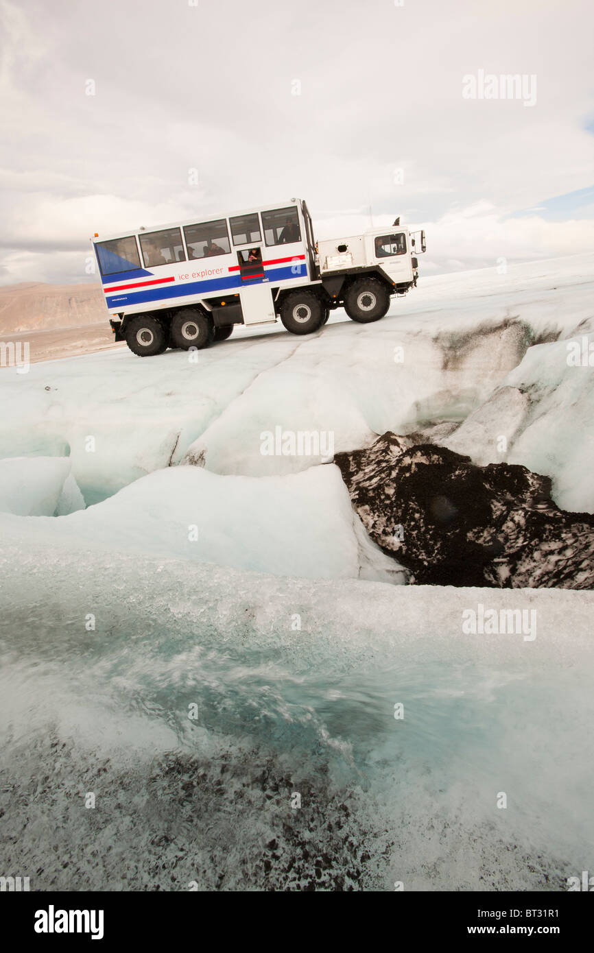 A twenty ton ice explorer truck owned and run by Arngrimur Hermannsson ...