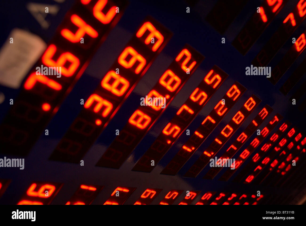 electronic numbers on stocks and shares Stock Photo - Alamy