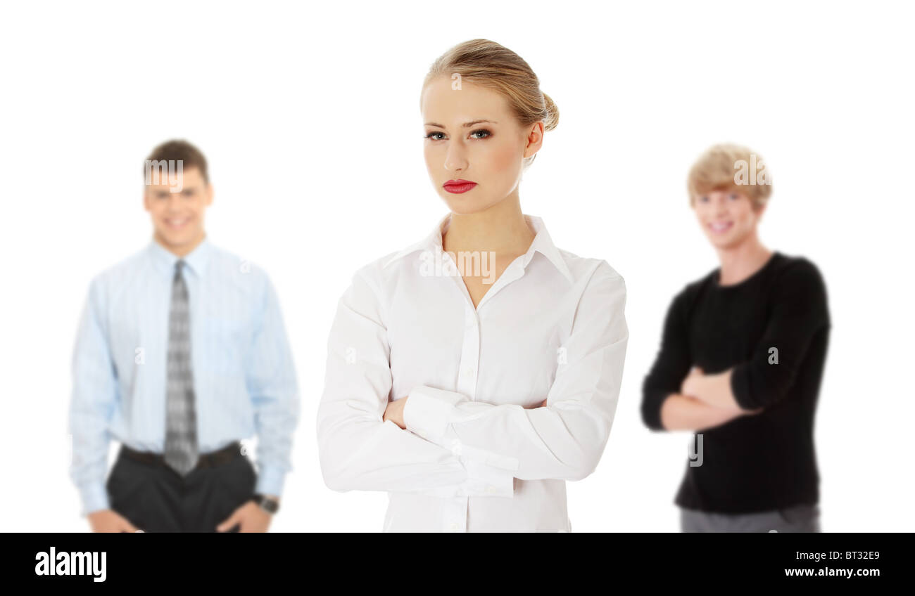 Business team , isolated over a white background Stock Photo - Alamy