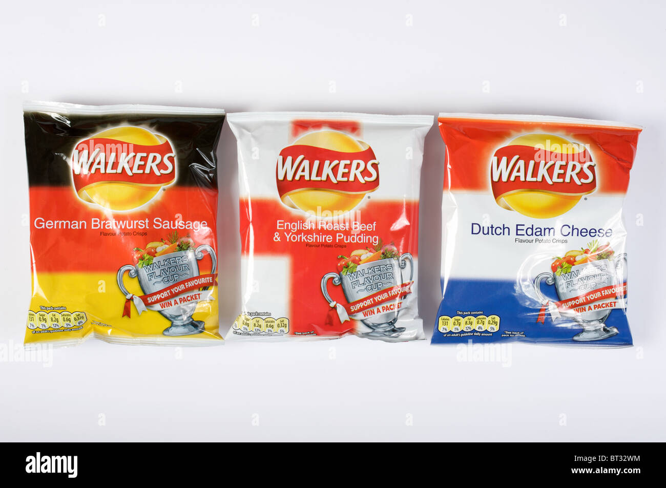 Packs of Walkers crisps to celebrate the 2010 football World Cup Stock ...