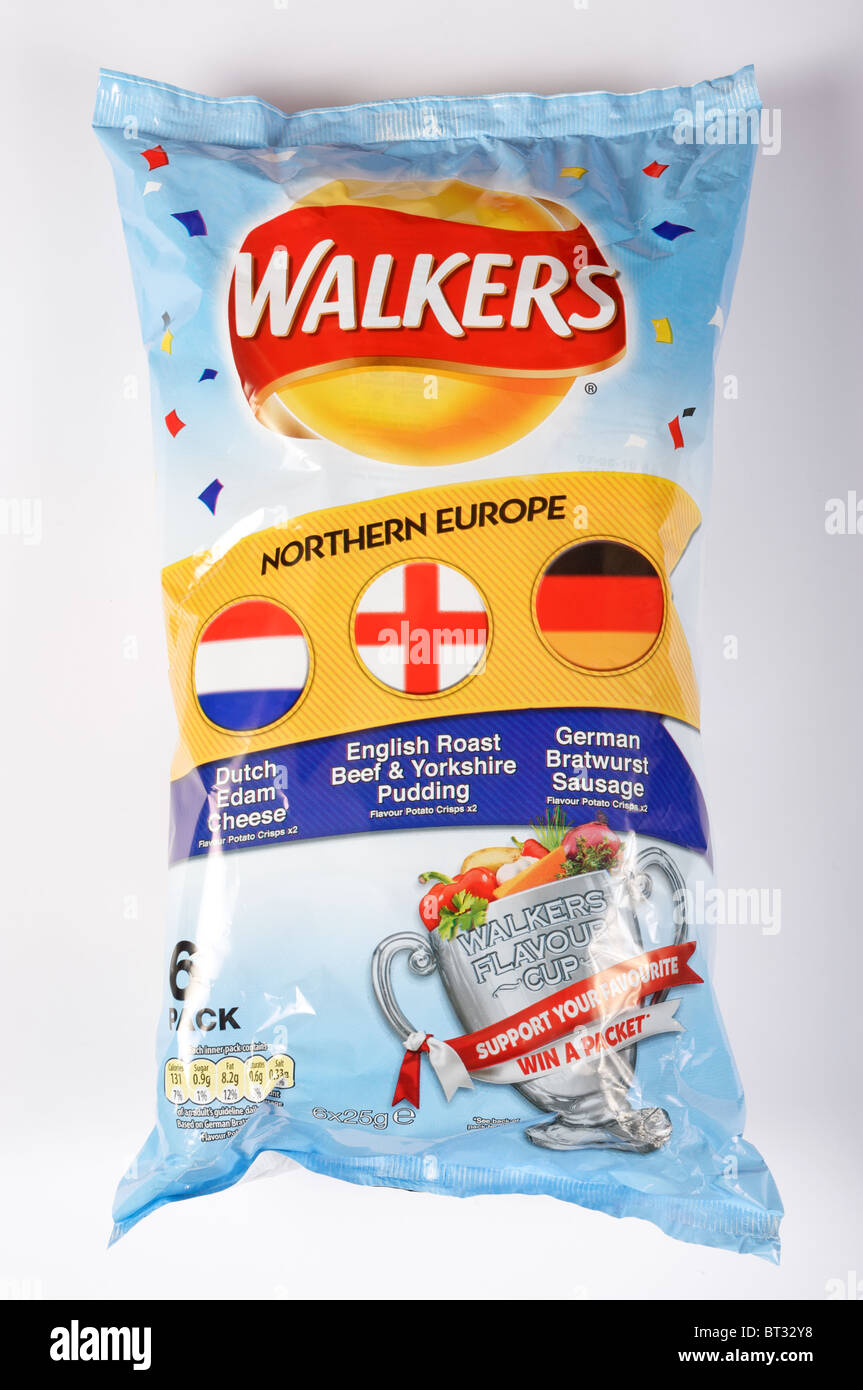 Multipack of Walkers crisps to celebrate the 2010 football World Cup ...