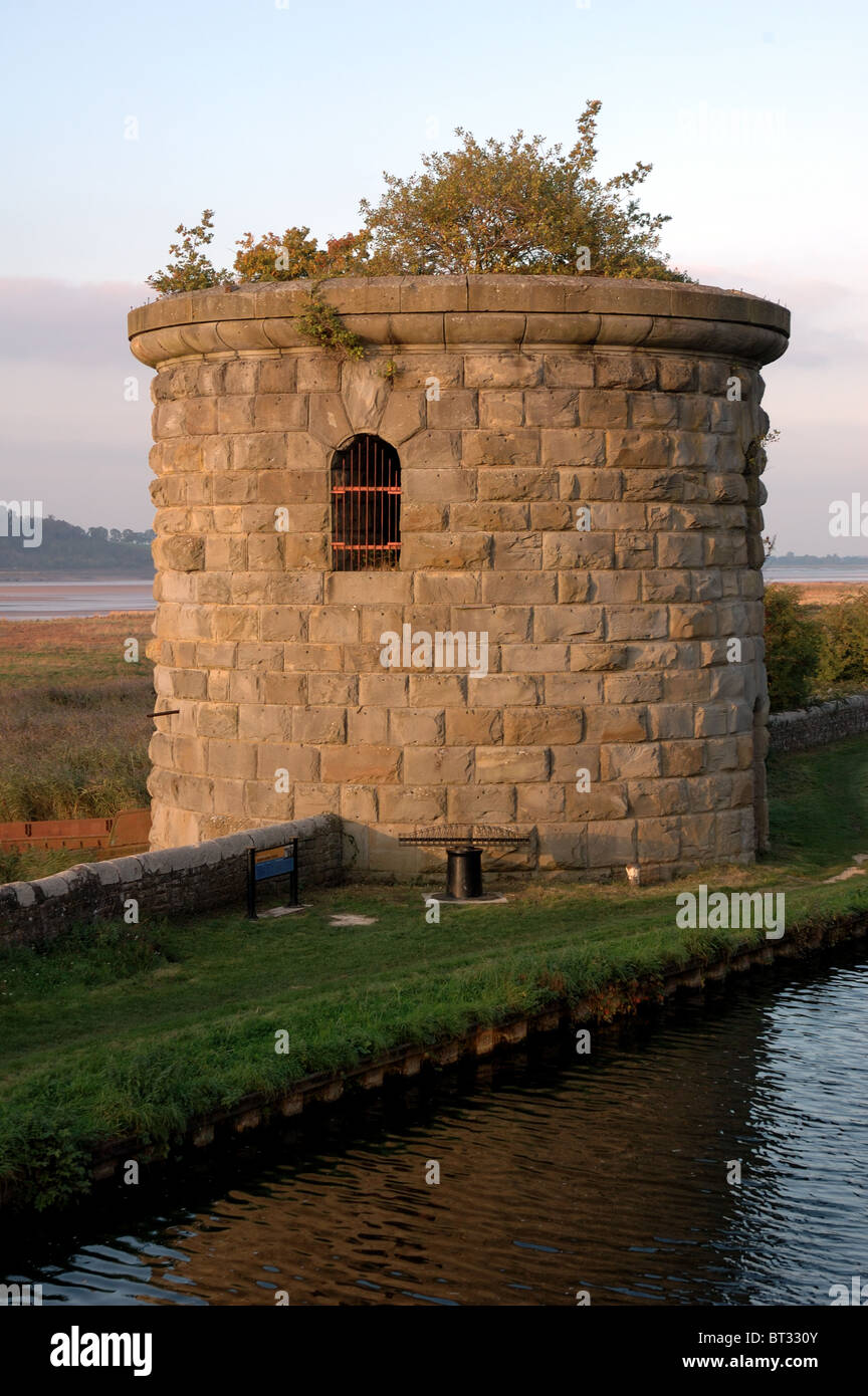 Stone pier of the old Severn Railway Bridge at Sharpness, between the ...